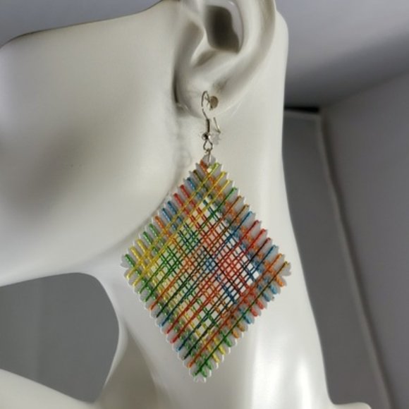 Hand Crafted | Jewelry | Kenyan Hand Crafted Wood Earring With Thread ...